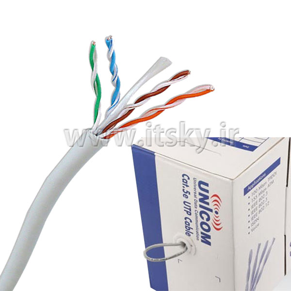 فروش کابل شبکه یو تی پی کت 5 یونیکام Unicom CAT-5e UTP Cable - خرید ...